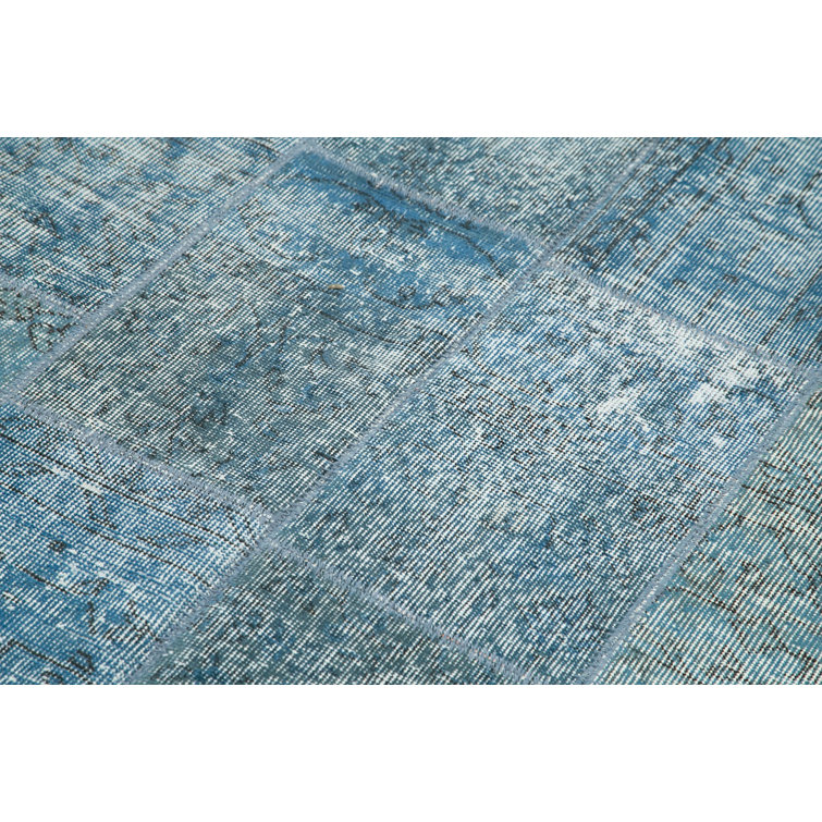 Lofy Tapis intérieur / extérieur bleu en coton tissé à la machine 4 pi 5 po x 6 pi 9 po K? Rk ...